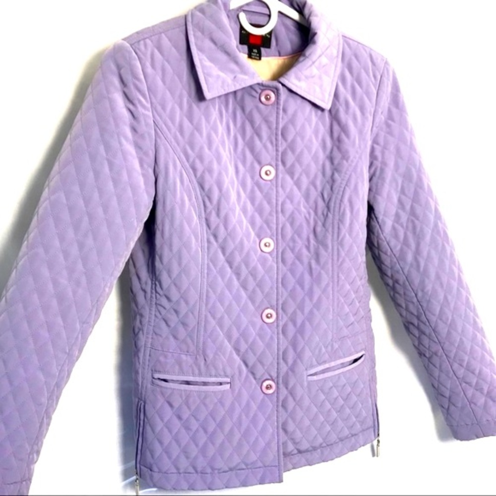 Quilted Chore Jacket Lavender Quilted Snap Front Barn… - Gem